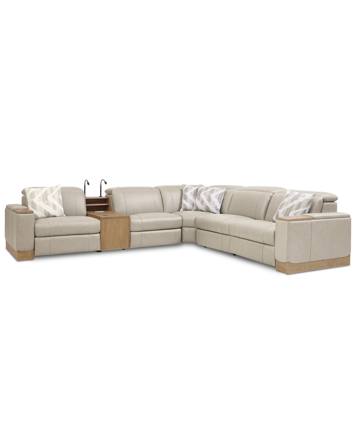 Click here for Maxyne 6-Pc. Leather 3 Power L Sectional with Cons... prices
