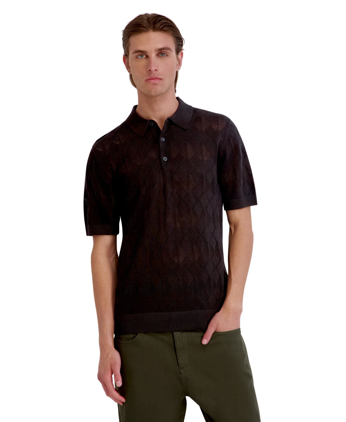Click here for Karl Lagerfeld Paris Mens Open Weave Diamond Knit... prices
