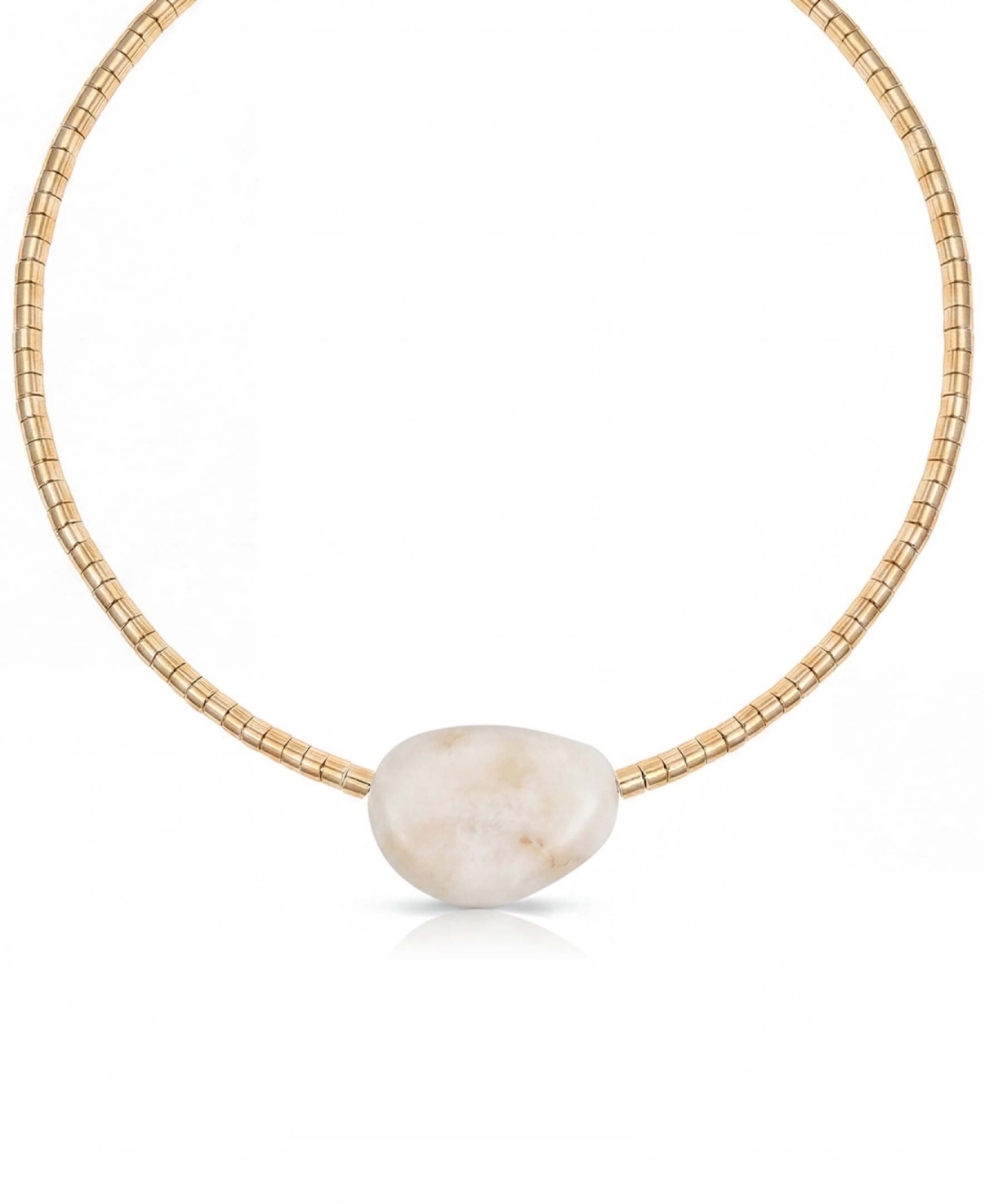 Click here for Ettika Gold-Plated Gold Beaded Bone Nugget Necklac... prices
