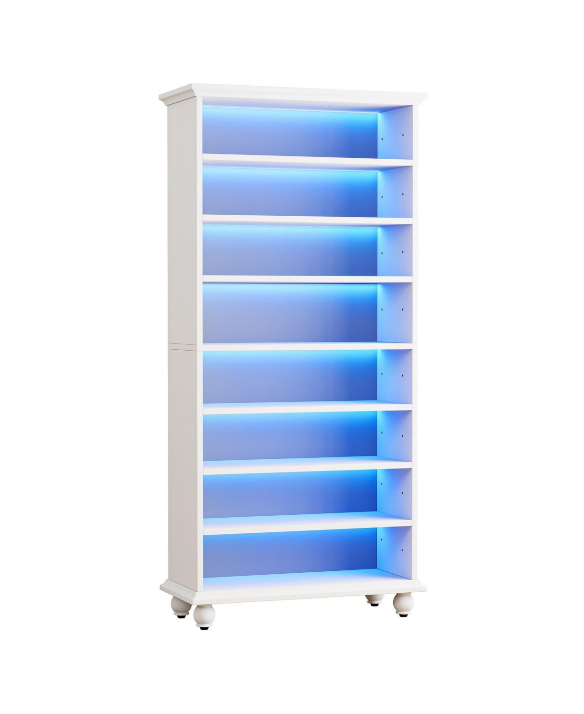 Click here for Slickblue Modern 9 Tier Wooden Bookcase with Built... prices