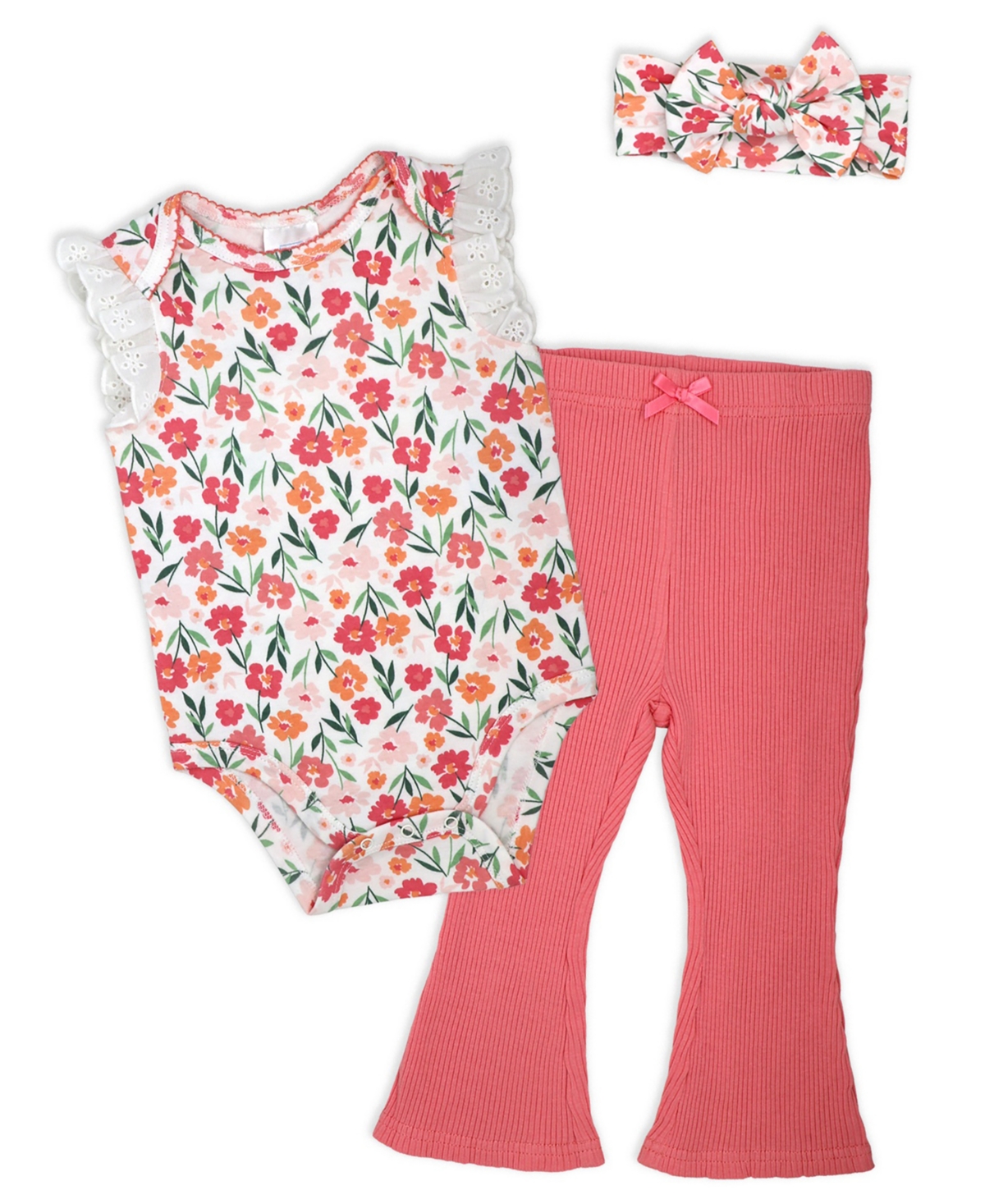 Click here for Baby Mode Baby Girls Short-Sleeve Bodysuit  Pant a... prices
