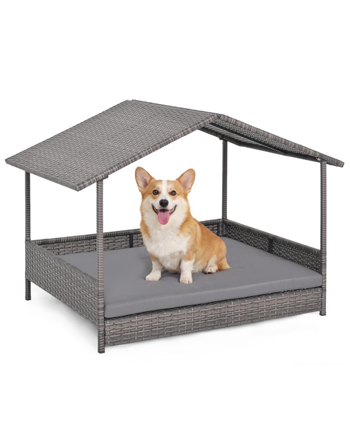 Click here for Cozito Wicker Dog House Elevated Pe Rattan Dog Bed... prices