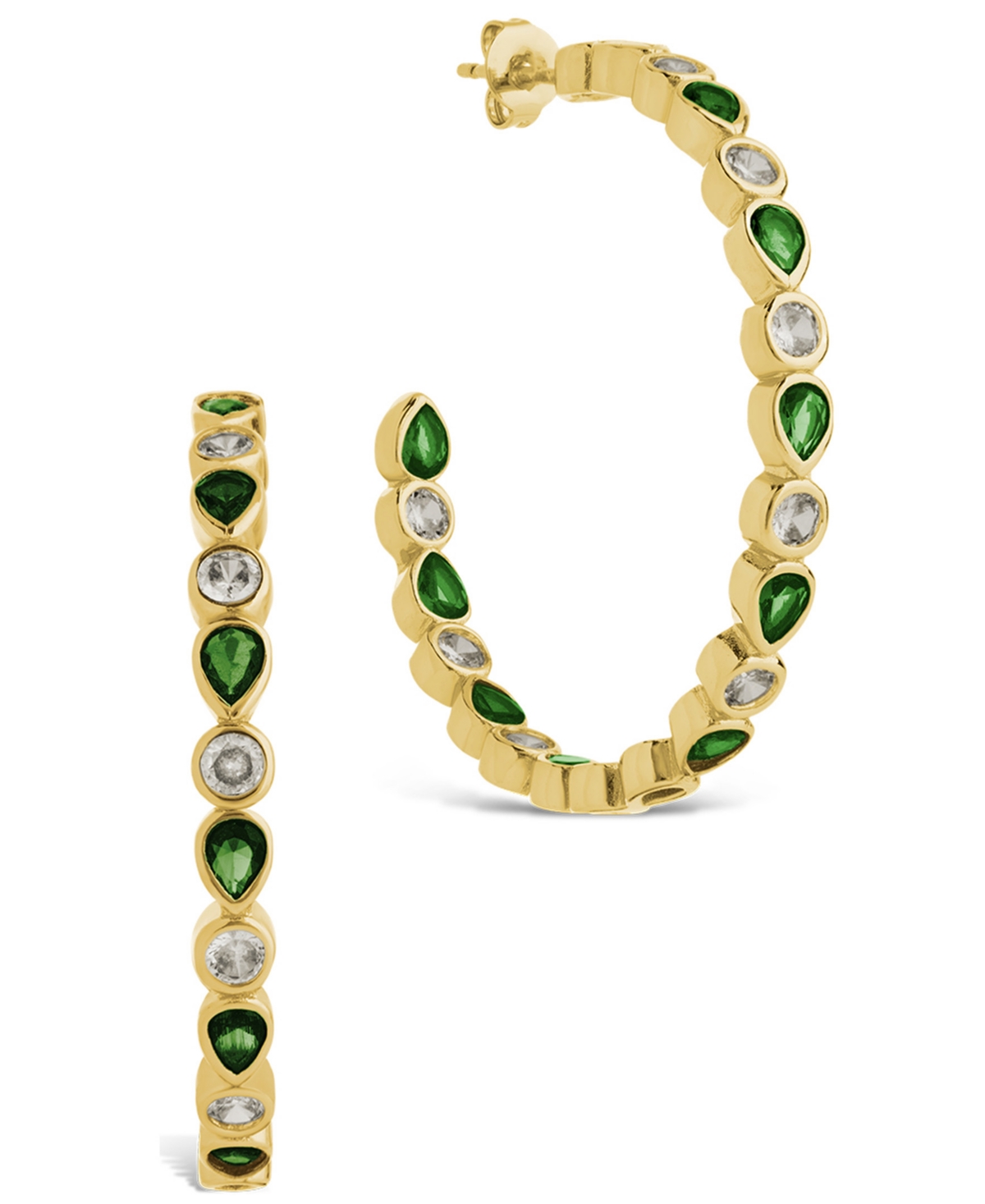 Click here for Sterling Forever Rhodium-Plated Brass Bezel Set Mi... prices