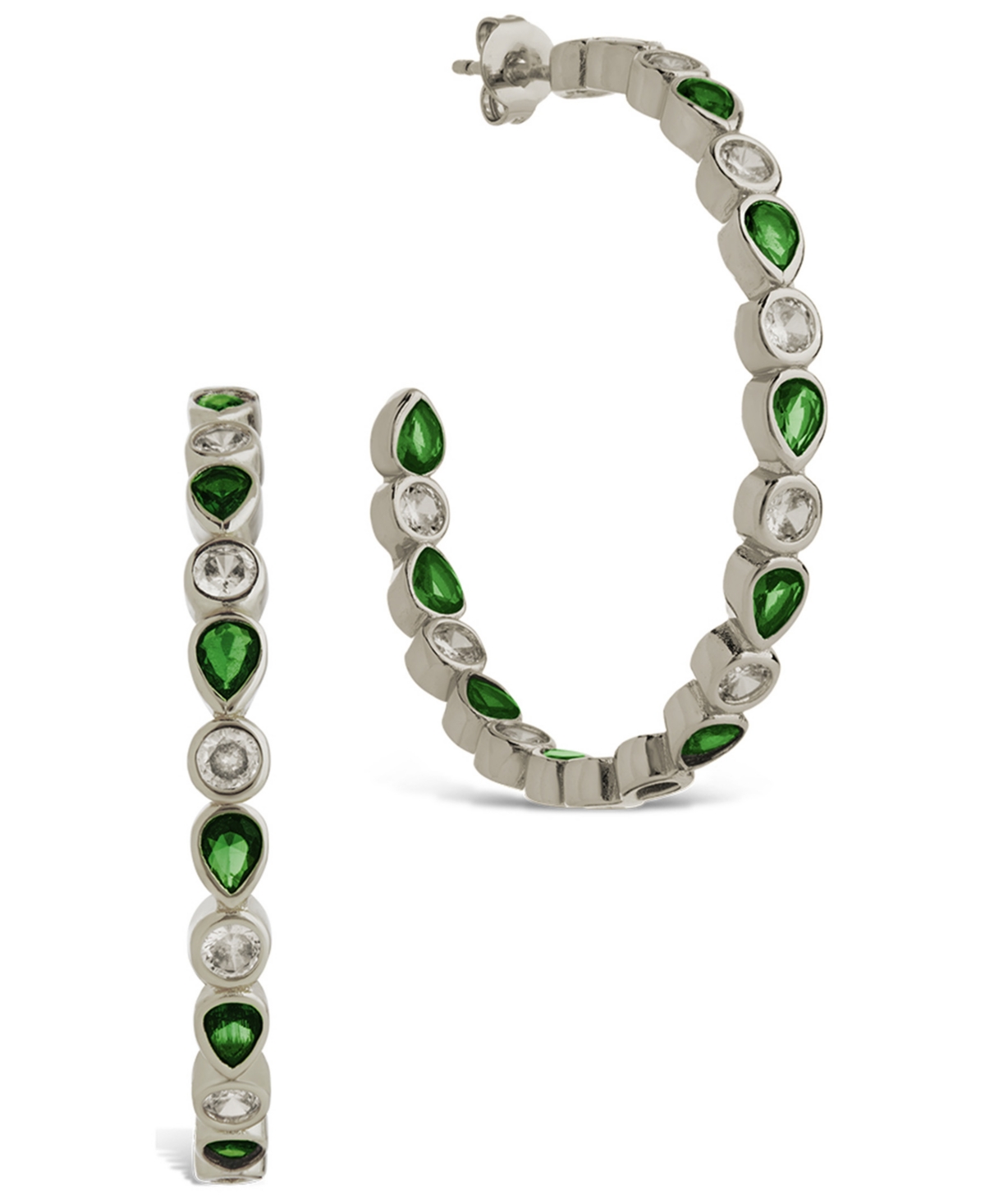 Click here for Sterling Forever Rhodium-Plated Brass Bezel Set Mi... prices