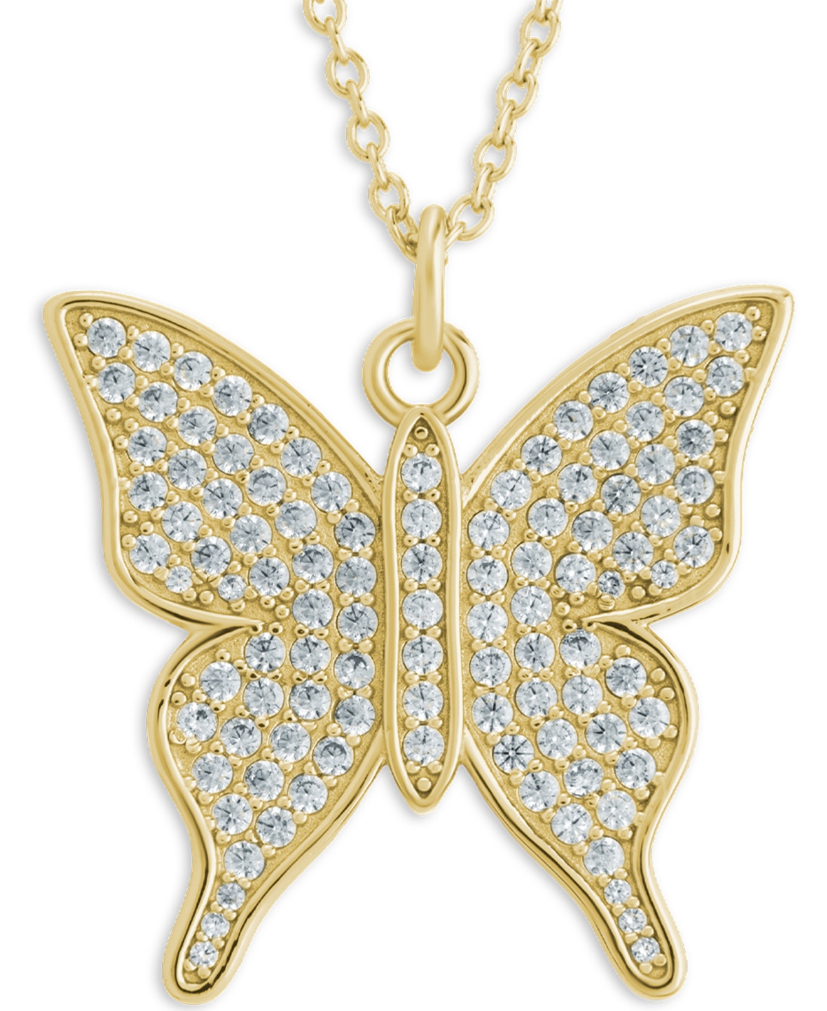 Click here for Sterling Forever Rhodium-Plated Brass Pave Cubic Z... prices