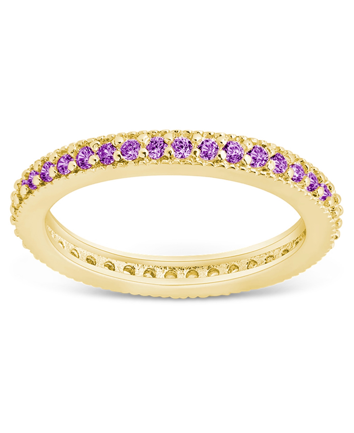 Click here for Sterling Forever 2.5mm Thin Cubic Zirconia Band Ri... prices