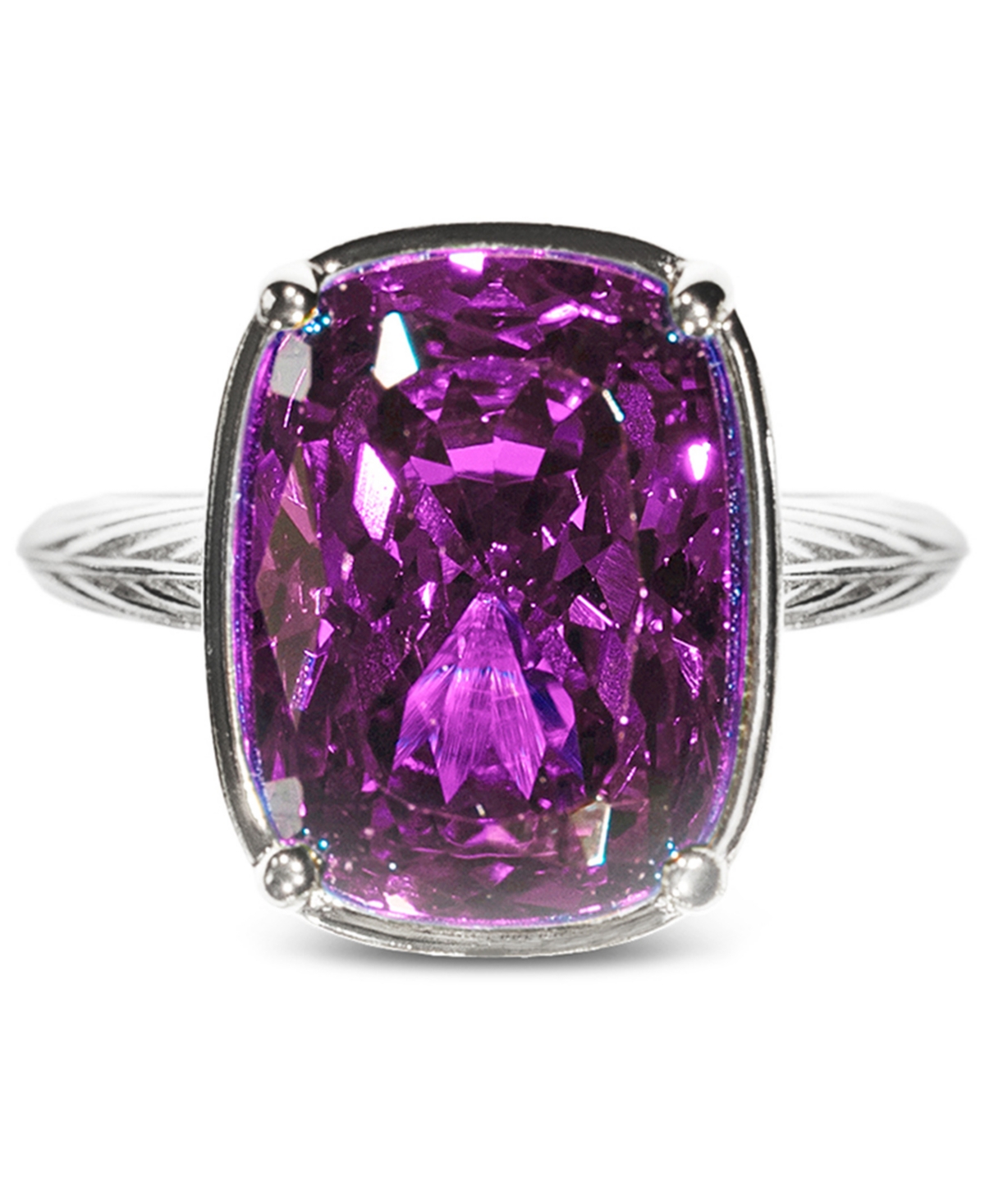 Click here for Sterling Forever Elongated Cushion Amethyst Cubic... prices