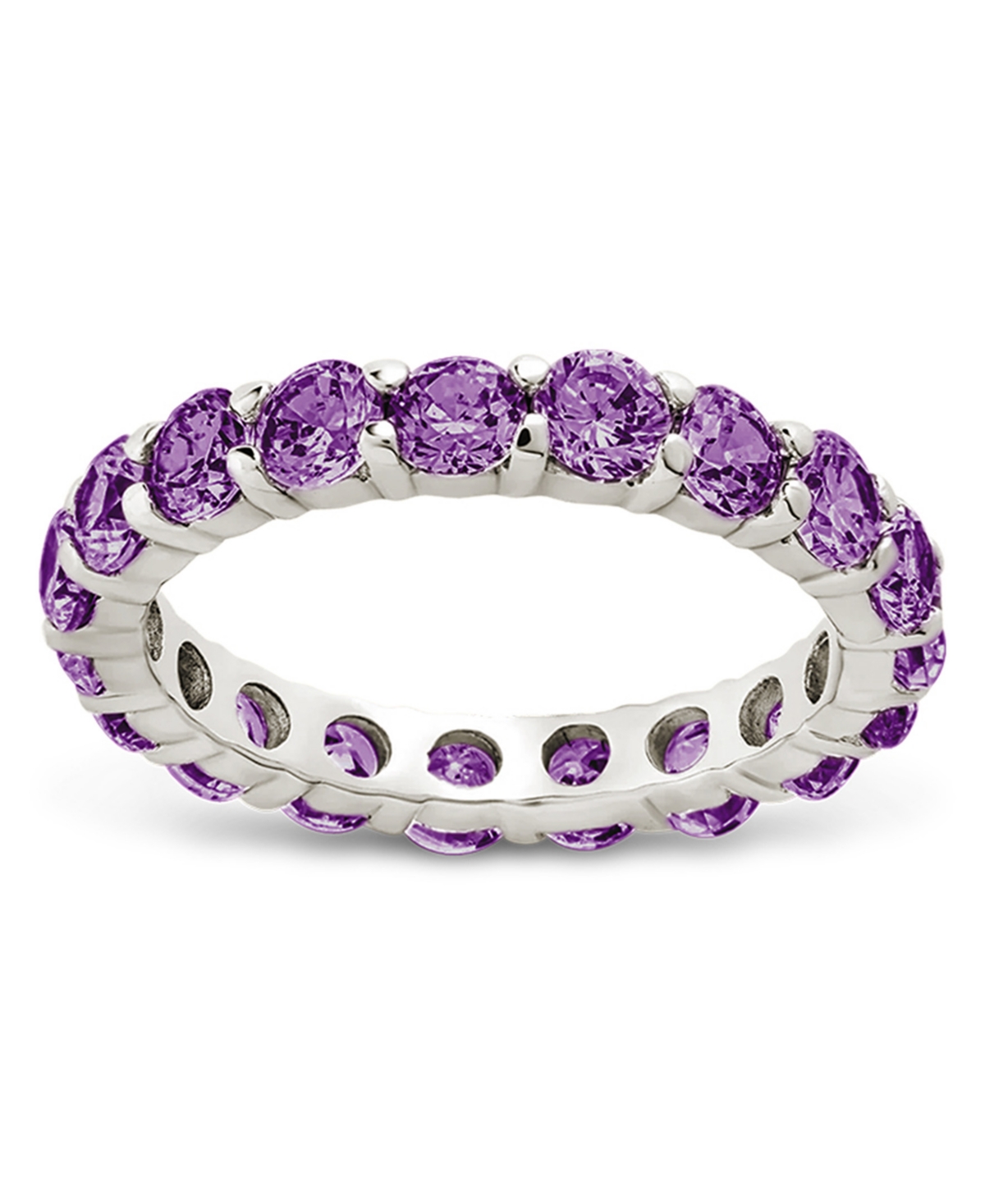 Click here for Sterling Forever Gracie Cubic Zirconia Eternity Ri... prices