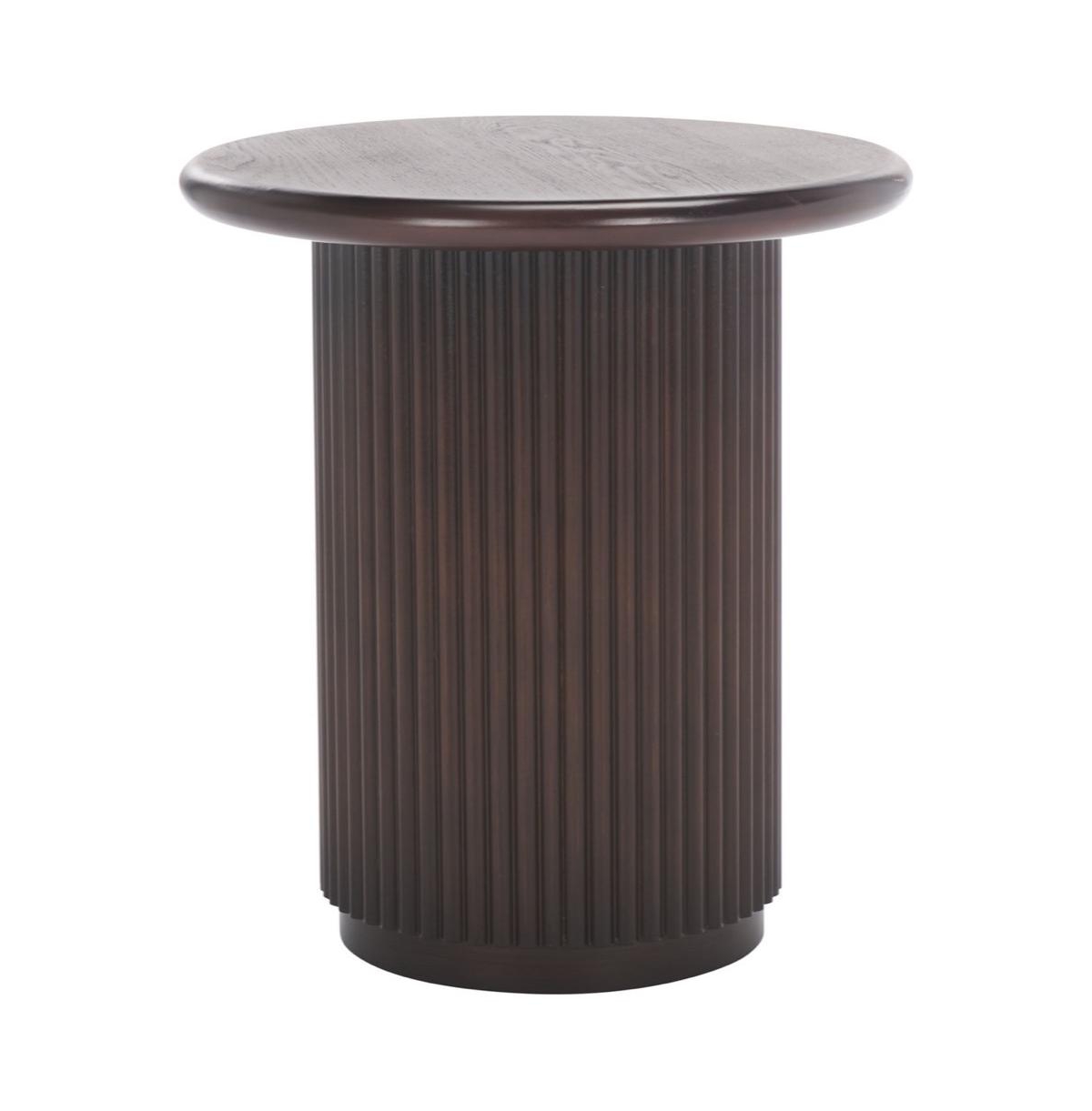Click here for Safavieh Agami Round Accent Table - Dark brown prices