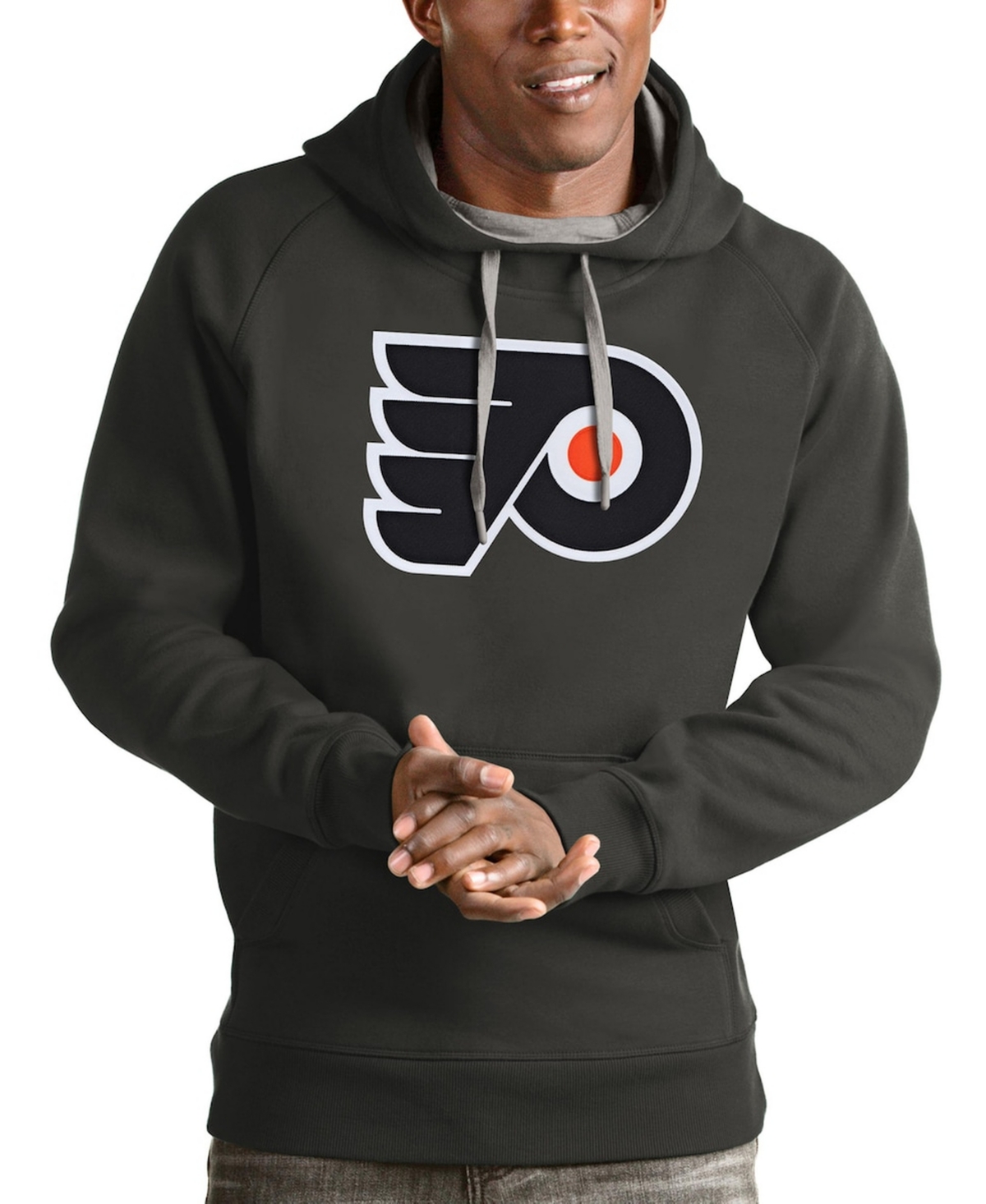 Click here for Antigua Mens Charcoal Philadelphia Flyers Logo Vic... prices