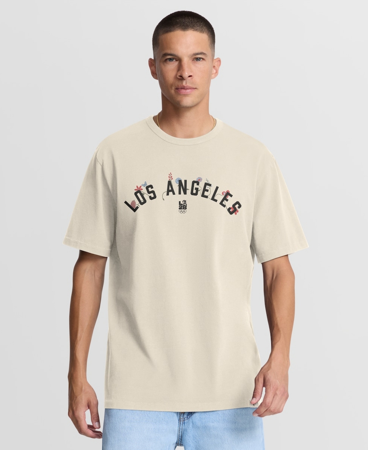 Click here for Fanatics Mens Cream LA28 Summer Olympics Bloom T-S... prices