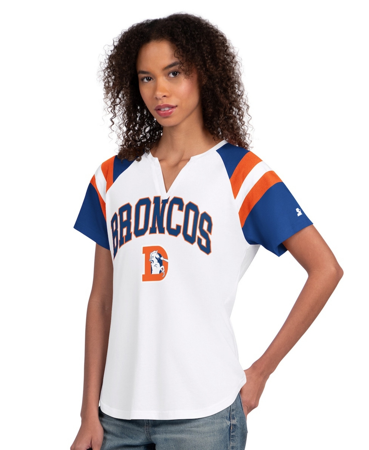 Click here for Starter Womens White Denver Broncos Game On Notch... prices