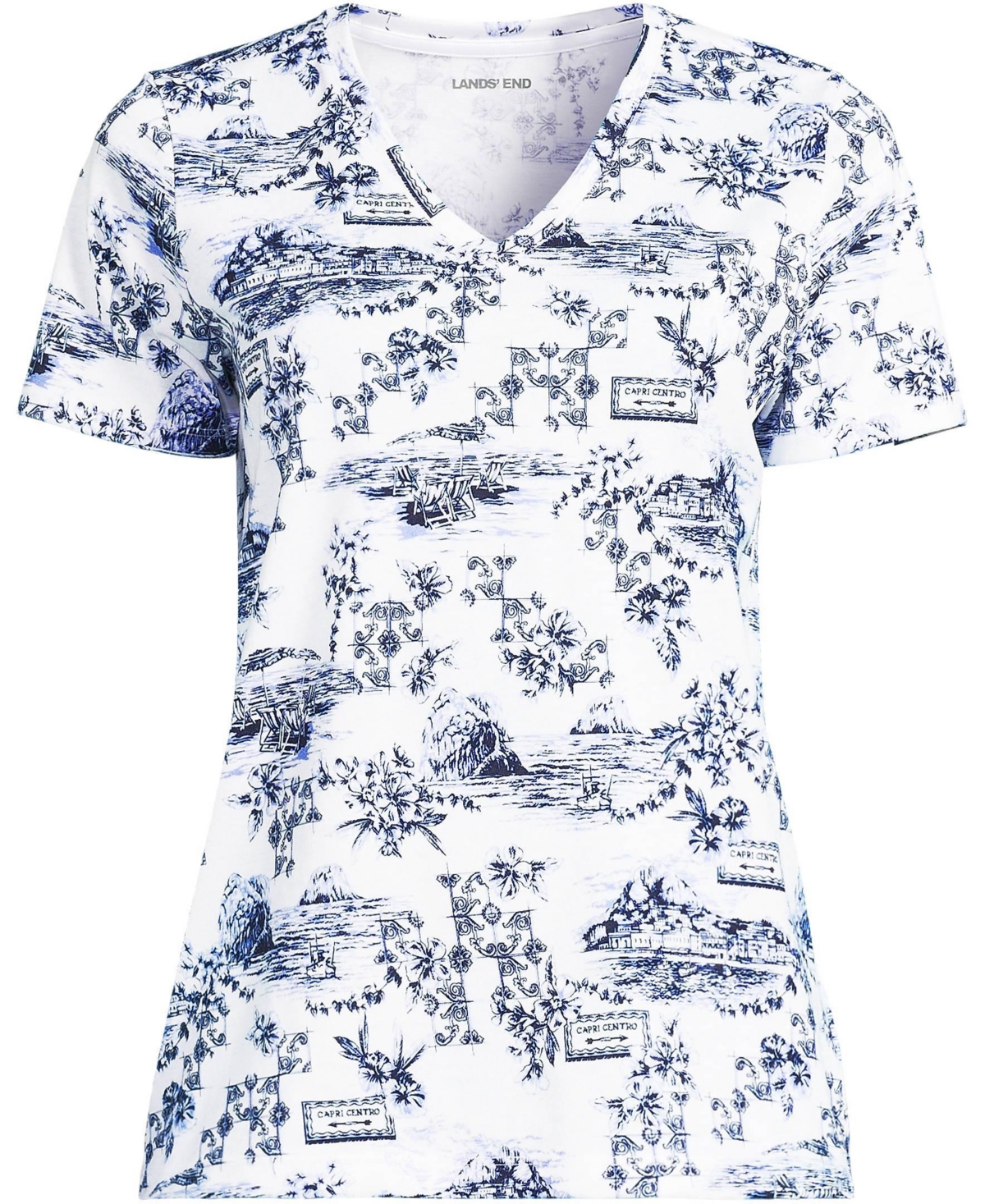 Click here for Lands End Plus Size Relaxed Supima Cotton V-Neck T... prices
