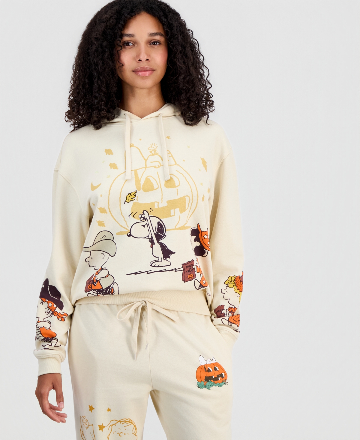 Click here for Peanuts Juniors Peanuts Halloween Fleece Hoodie -... prices