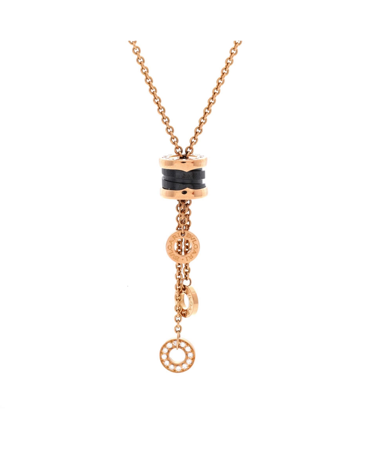 Click here for Pre-Owned Bvlgari B.Zero1 3 Charm Necklace - 18k r... prices