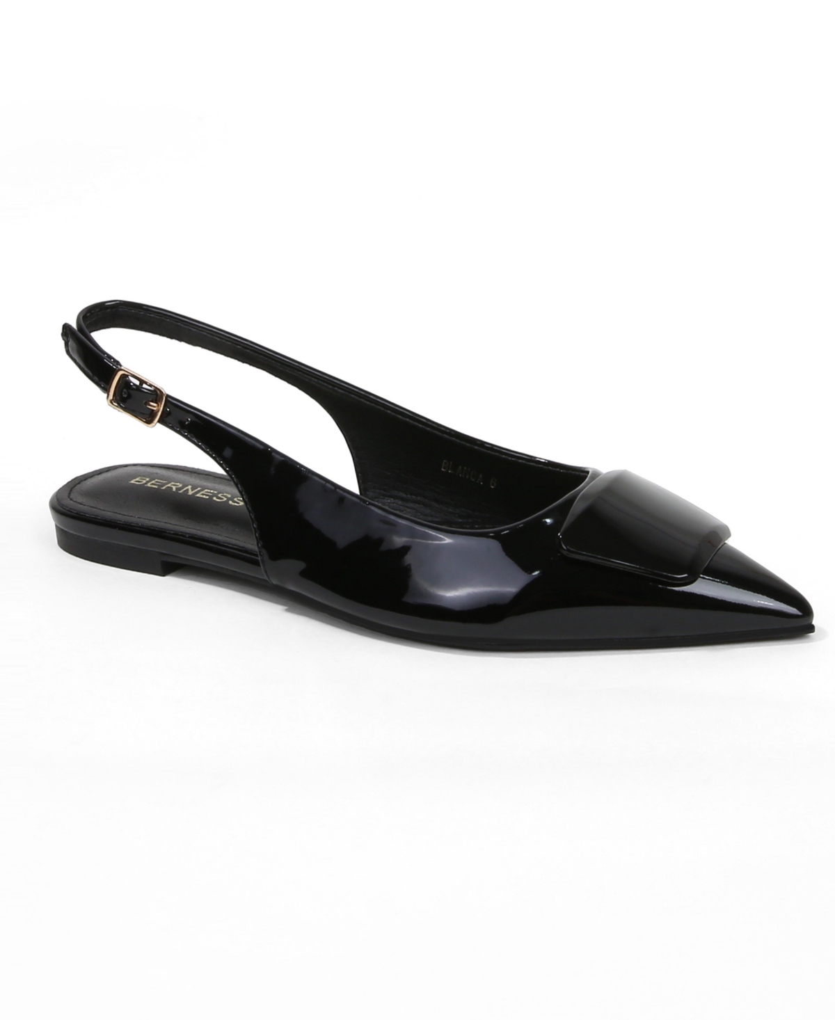 Click here for Berness Womens Blanca Patent Slingback Flats with... prices