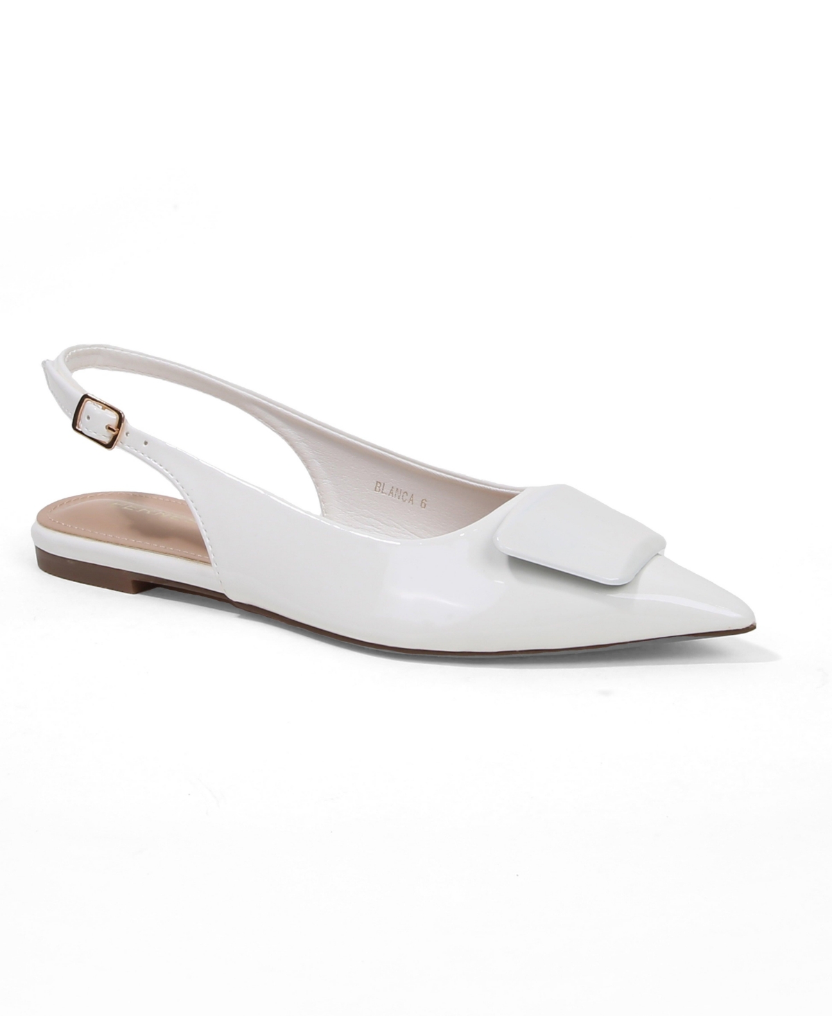 Click here for Berness Womens Blanca Patent Slingback Flats with... prices