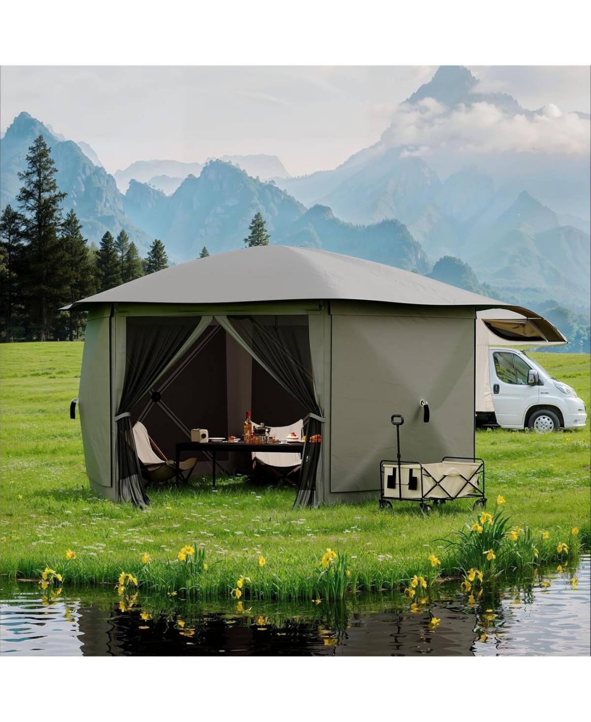 Click here for gaomon 11.8Feet Pop Up Gazebo Tent With 6 Removabl... prices