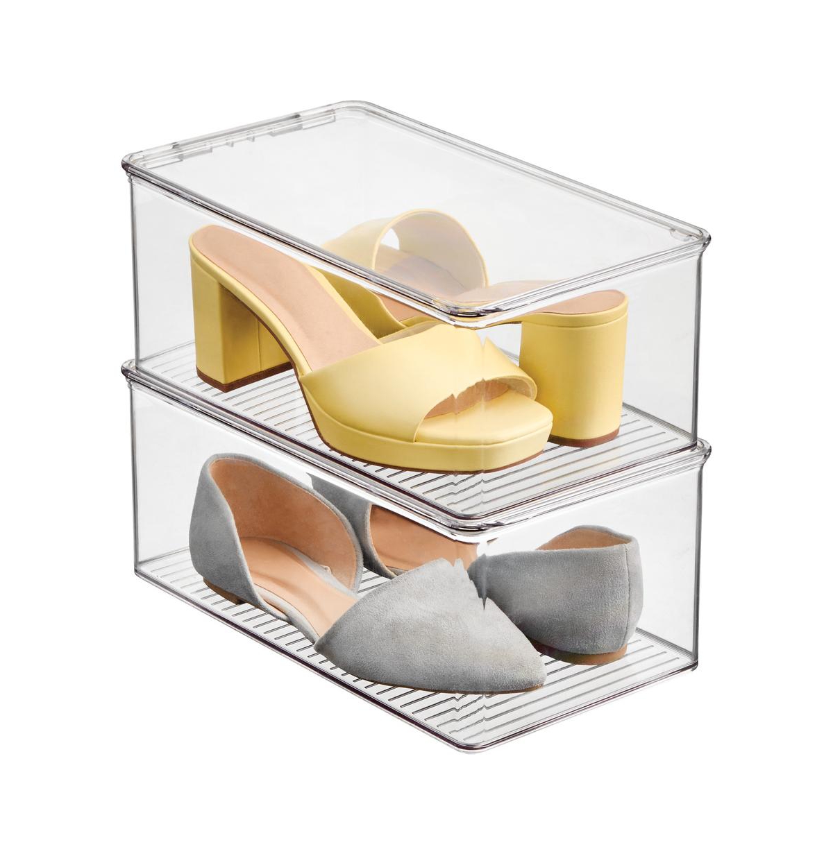 Click here for iDesign Stackable Shoe Box with Lid for Wedges or... prices