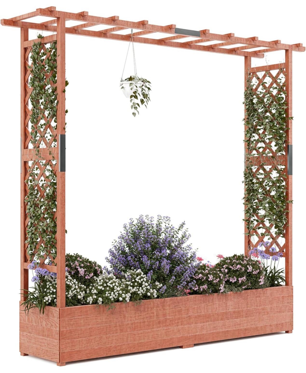 Click here for Xo Elevated Wooden Garden Bed with Trellis and Roo... prices