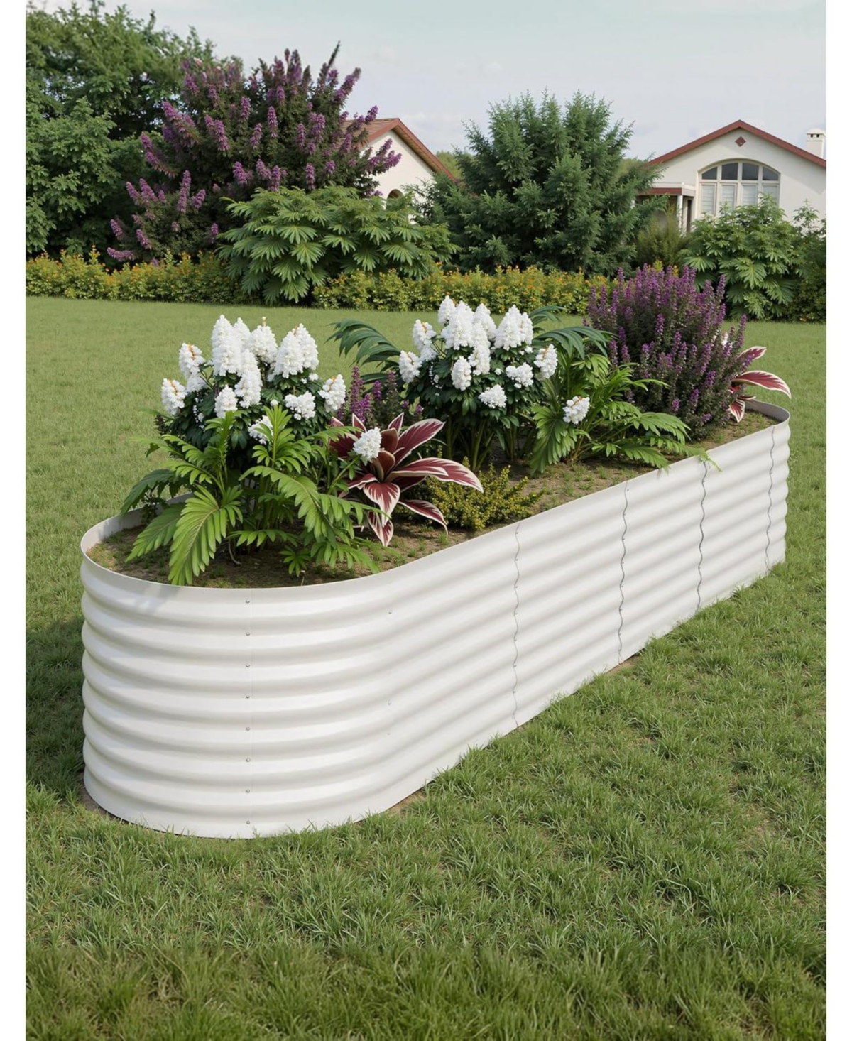 Click here for Xo 8x2x2FT Oval Raised Garden Bed  0.6mm Galvanize... prices