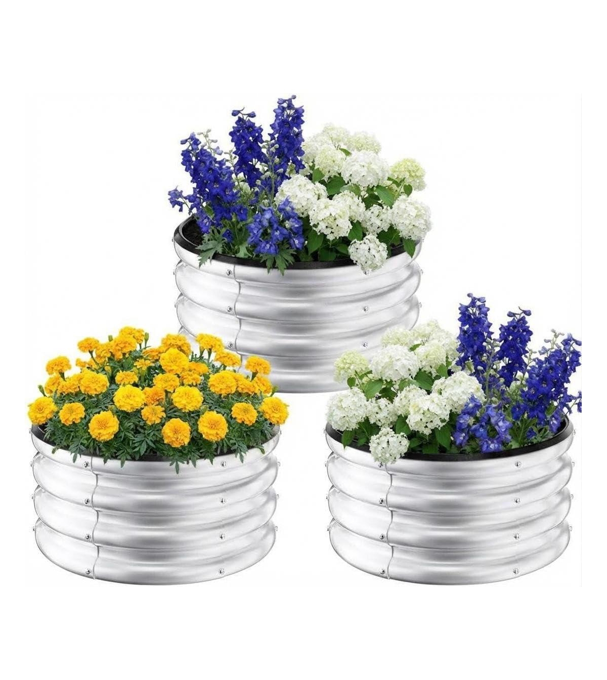 Click here for Xo 3-Pack 2x2x1FT Round Metal Raised Garden Bed  G... prices