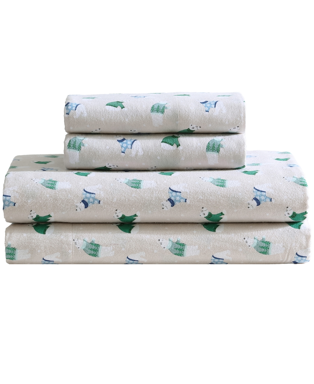 Click here for Winter Nights Cotton Flannel Full Sheet Set - Holi... prices