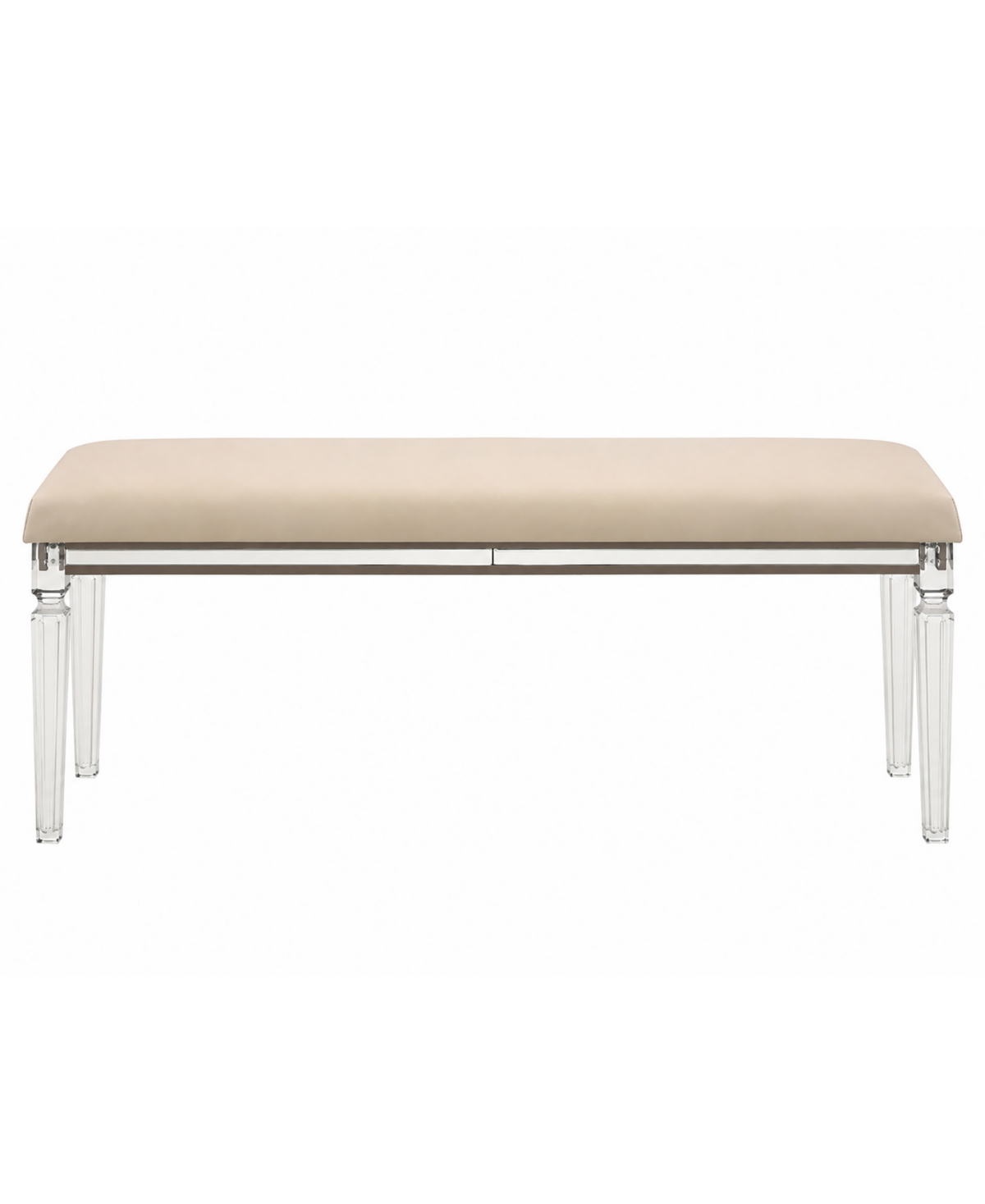 Click here for Best Quality Furniture 19 Fabric Glam Bench - Beig... prices