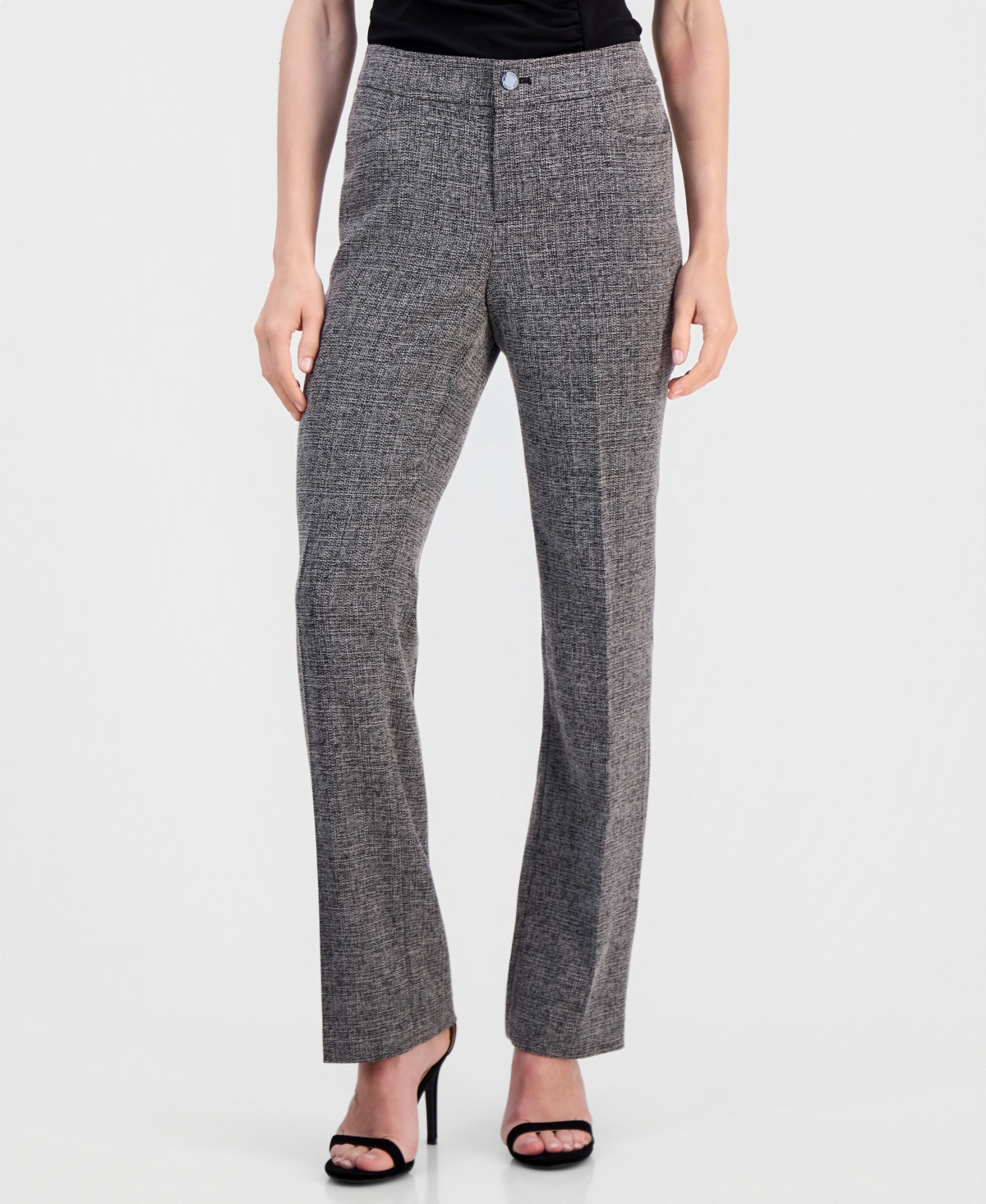Click here for Anne Klein Womens Mid Rise Fly-Front Bootcut Pants... prices