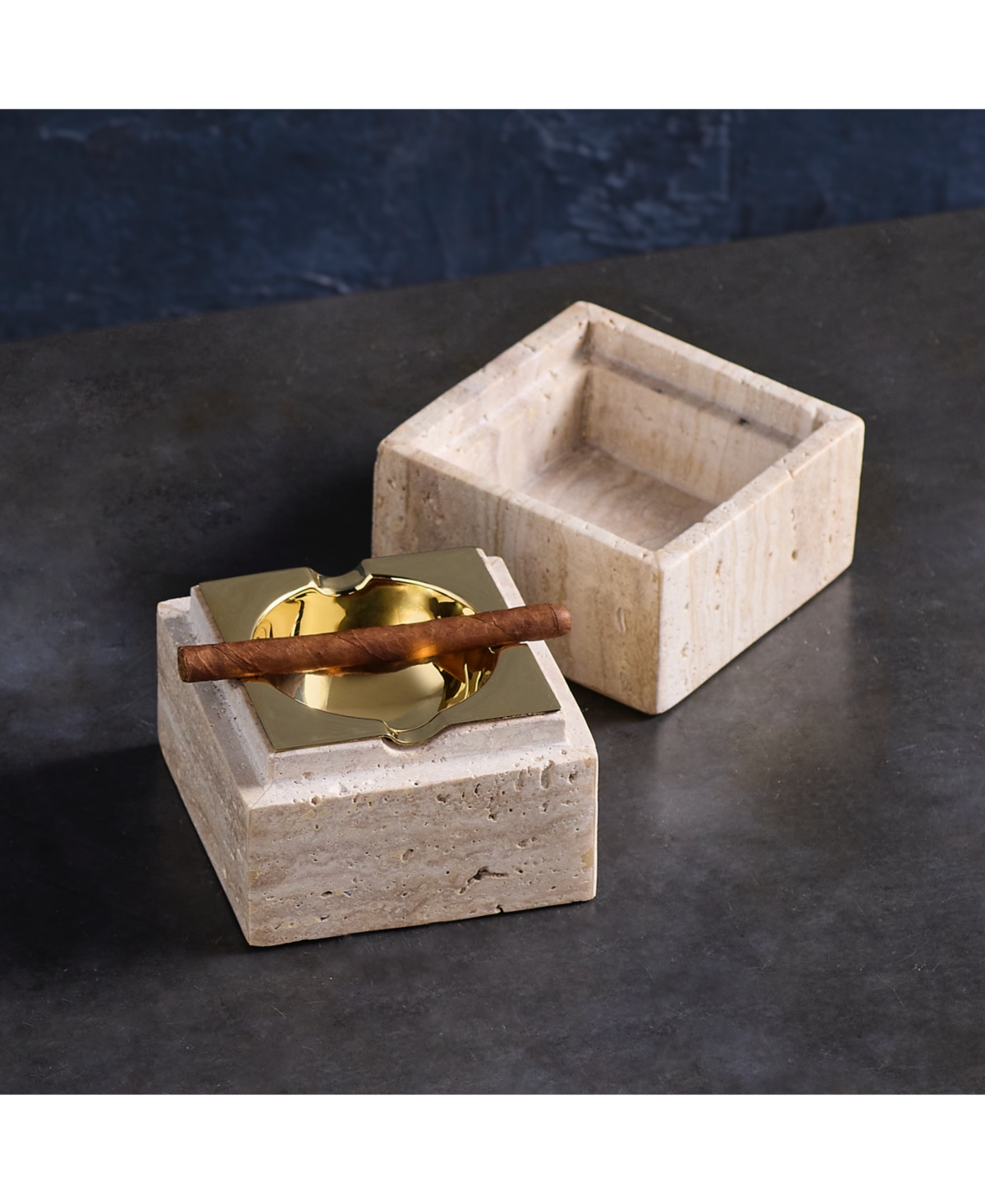 Click here for The Collective  Travette Cube Ashtray - Brass prices