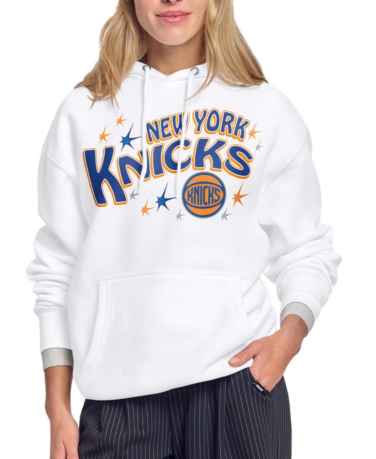 Click here for Starter Womens White New York Knicks Fireworks Fle... prices