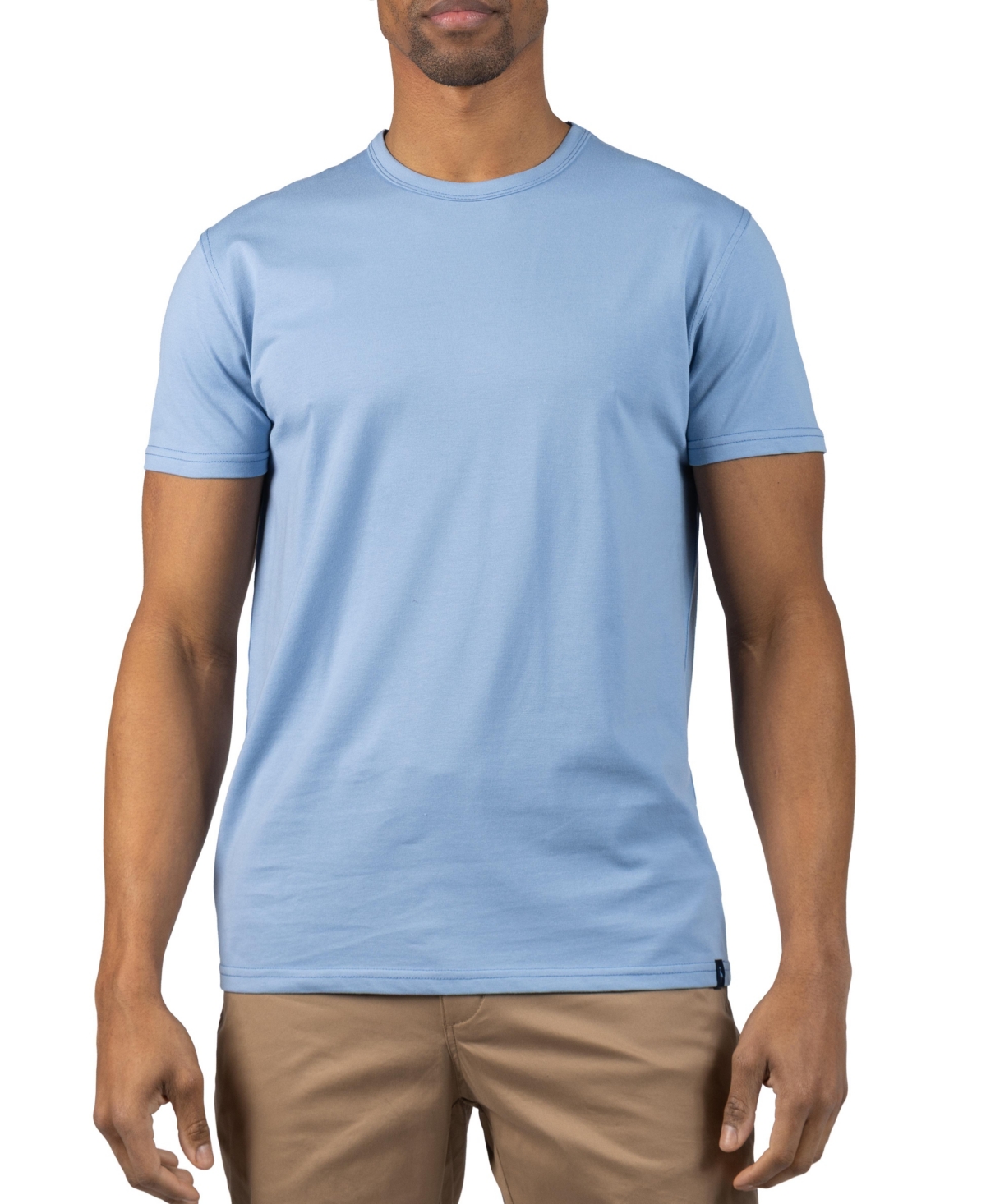 Click here for Tailorbyrd Mens Contrast Stitch T-Shirt - Blue prices
