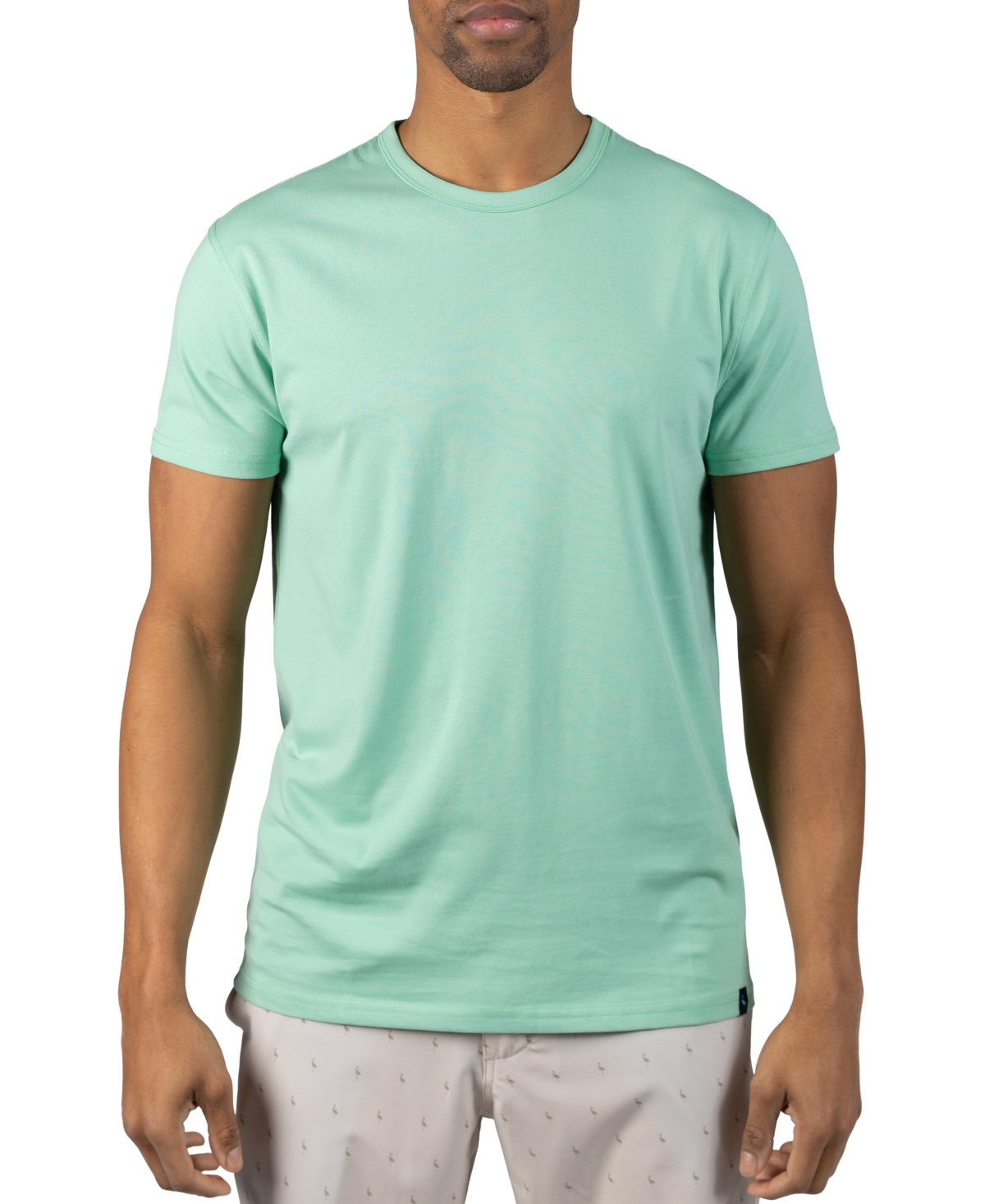 Click here for Tailorbyrd Mens Contrast Stitch T-Shirt - Moss gre... prices