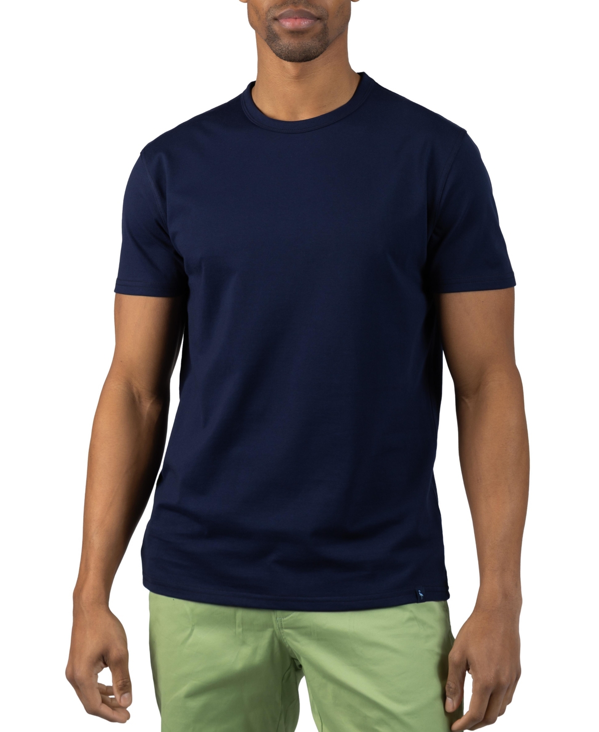 Click here for Tailorbyrd Mens Contrast Stitch T-Shirt - Navy prices