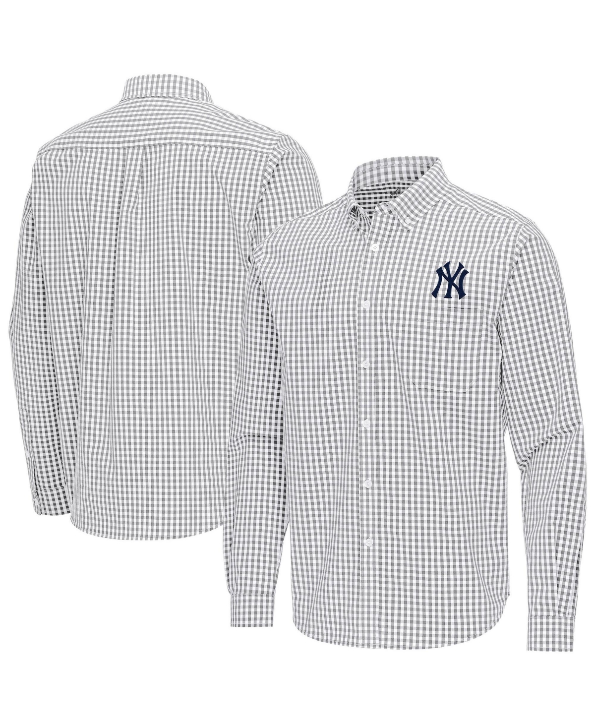 Click here for Antigua Mens Gray New York Yankees Ellis Woven Tri... prices