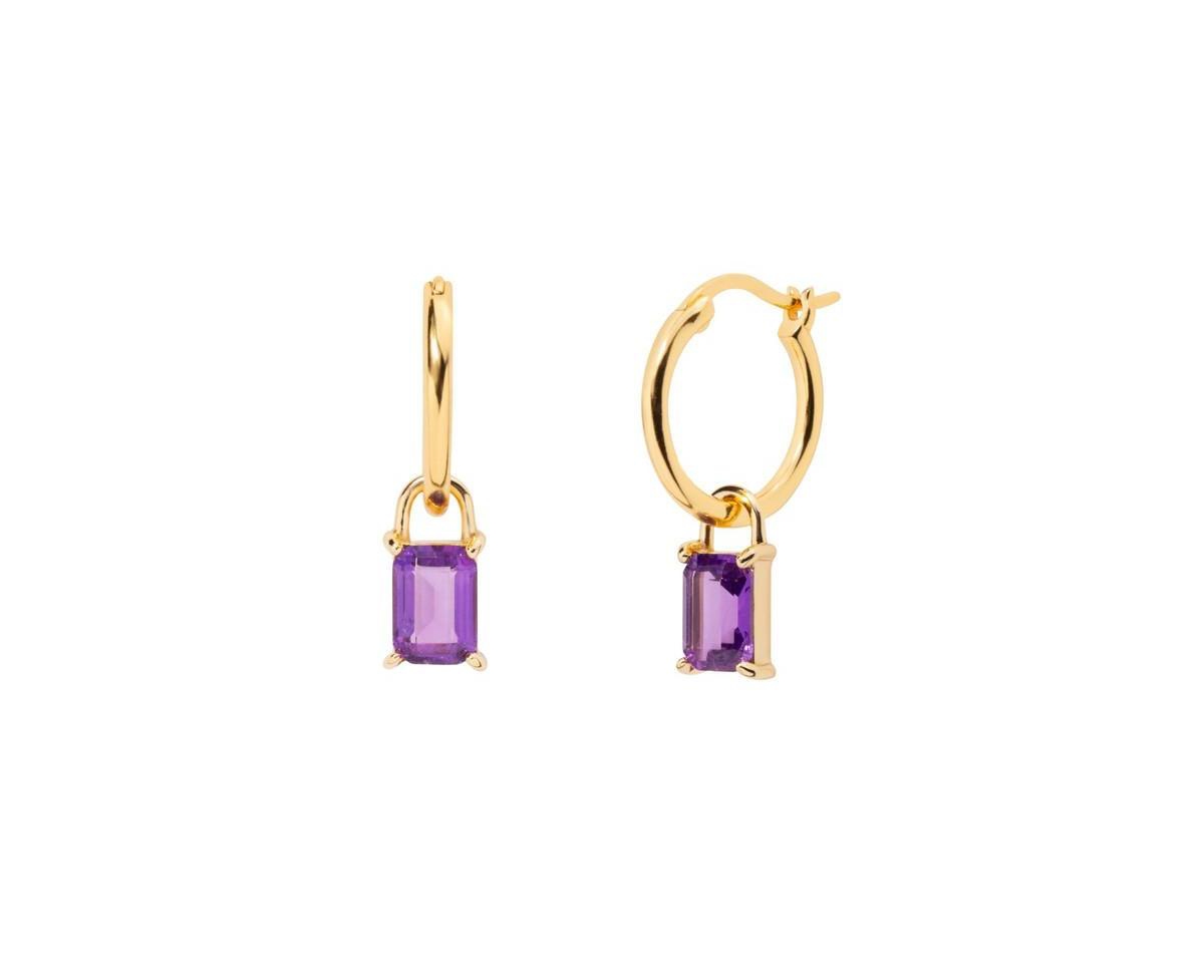Click here for Little Sky Stone Iris Birthstone Hoops Earing - Am... prices