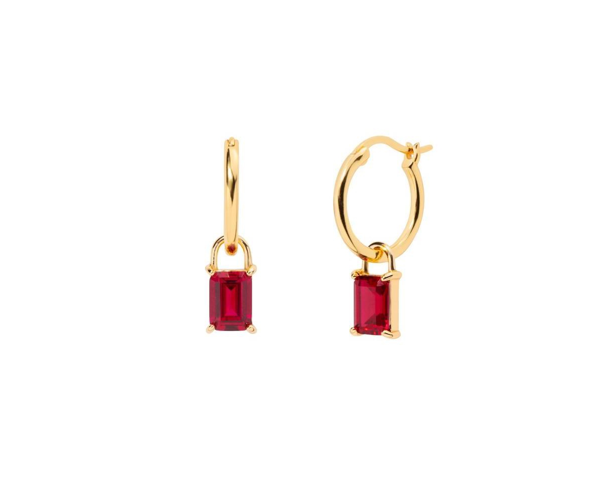 Click here for Little Sky Stone Iris Birthstone Hoops Earing - Ru... prices