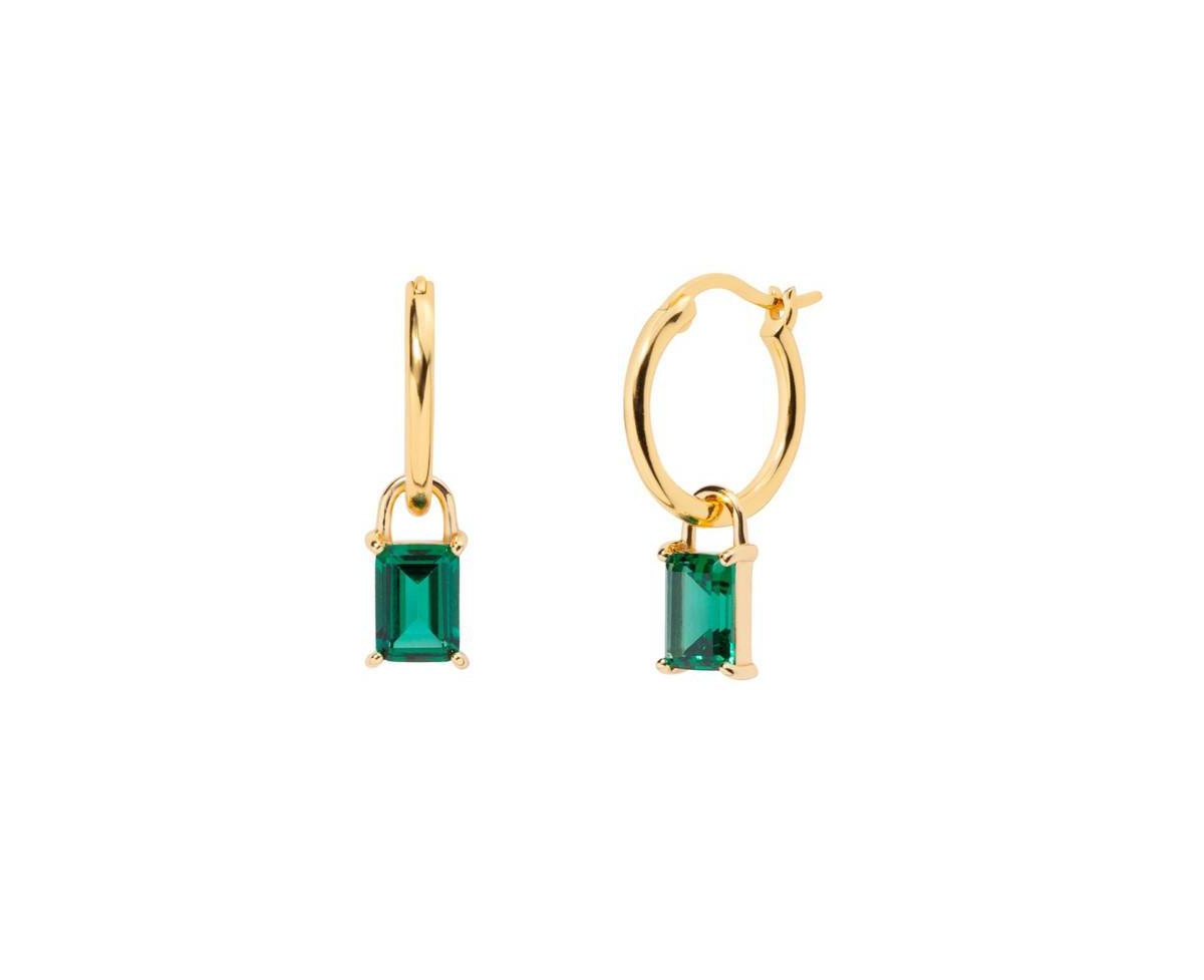 Click here for Little Sky Stone Iris Birthstone Hoops Earing - Em... prices