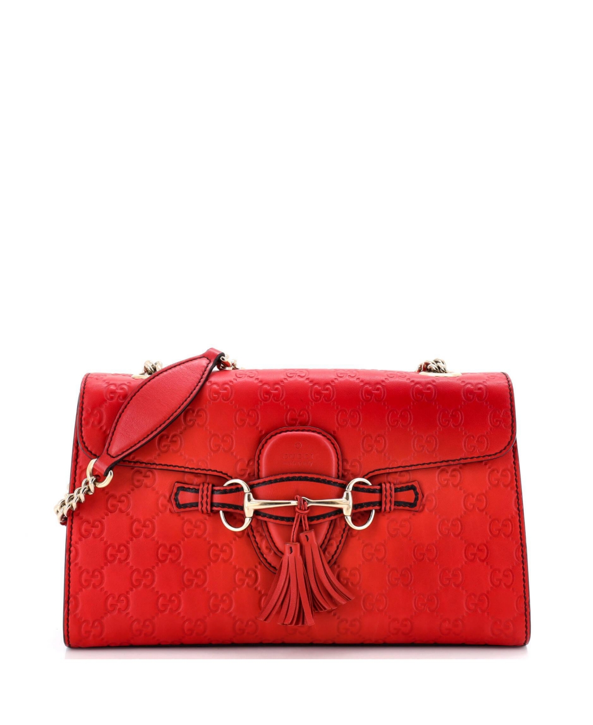 Click here for Pre-Owned Gucci Medium Emily Chain Flap Bag Guccis... prices