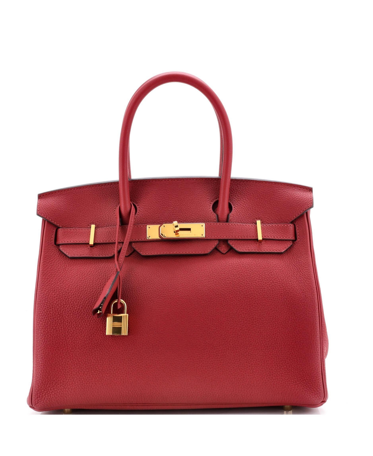 Click here for Pre-Owned HERMES Birkin 30 Handbag Red Togo with G... prices