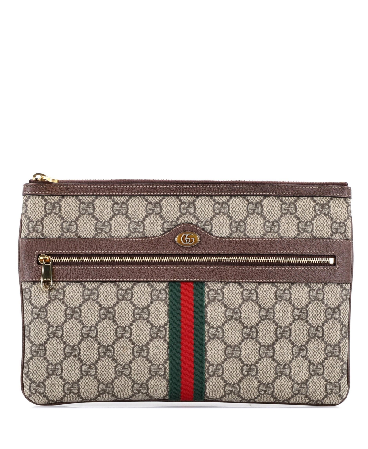 Click here for Pre-Owned Gucci Large Ophidia Zip Pouch Gg Coated... prices