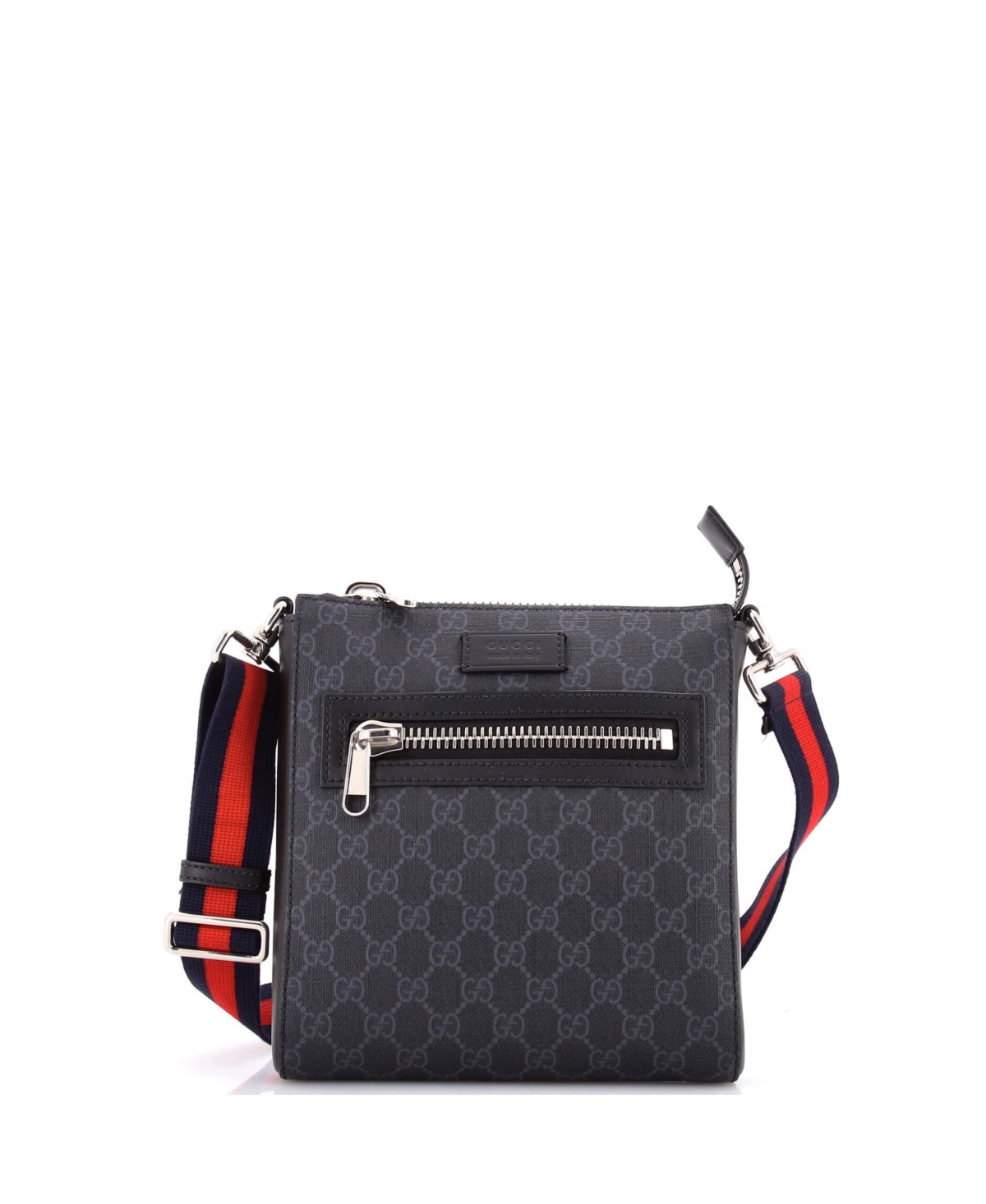 Click here for Pre-Owned Gucci Small Web Strap Front Zip Messenge... prices