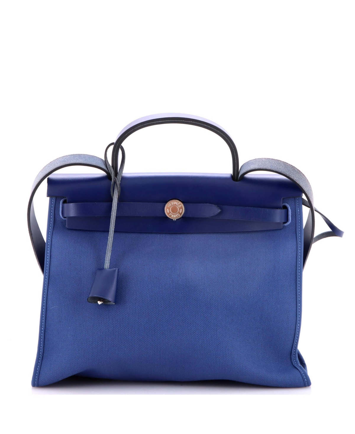Click here for Pre-Owned HERMES 31 Herbag Zip Leather and Toile -... prices