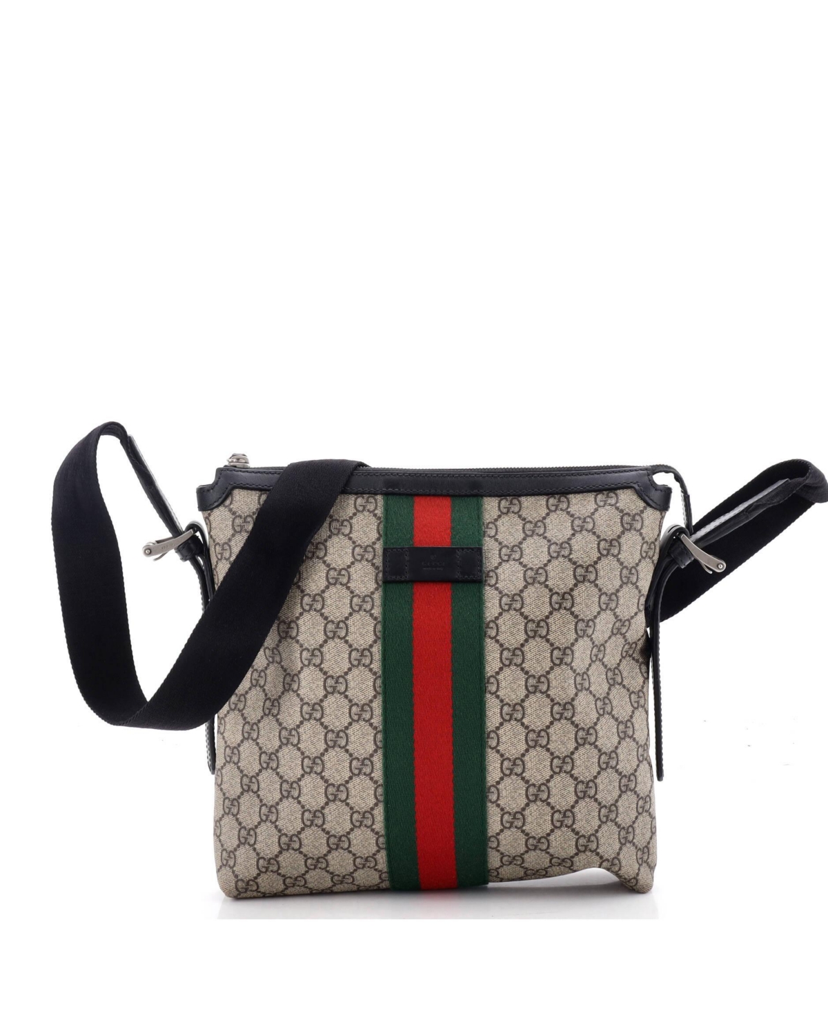 Click here for Pre-Owned Gucci Medium Web Messenger Bag Gg Coated... prices
