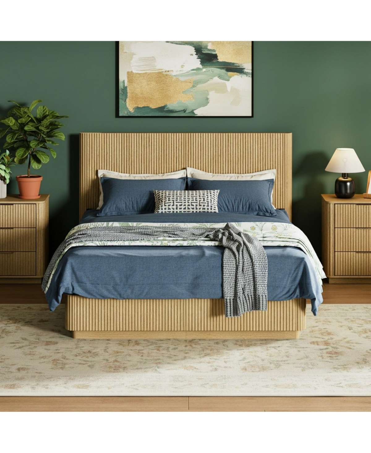 Click here for Sailvan Queen Bed Frame with Led Lights and Corrug... prices