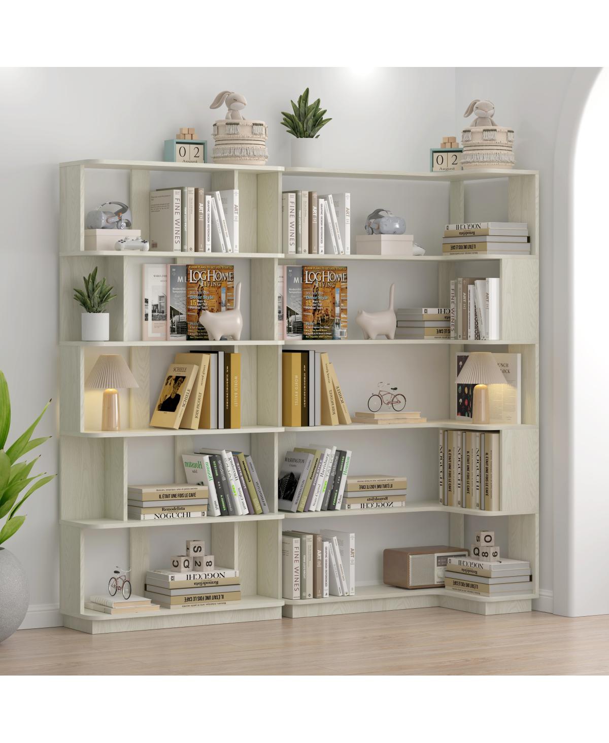 Click here for Streamdale Furniture Space-Saving Corner Bookshelf... prices