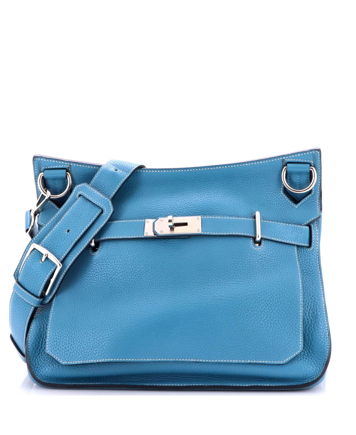 Click here for Pre-Owned HERMES 34 Jypsiere Bag Clemence - Blue prices