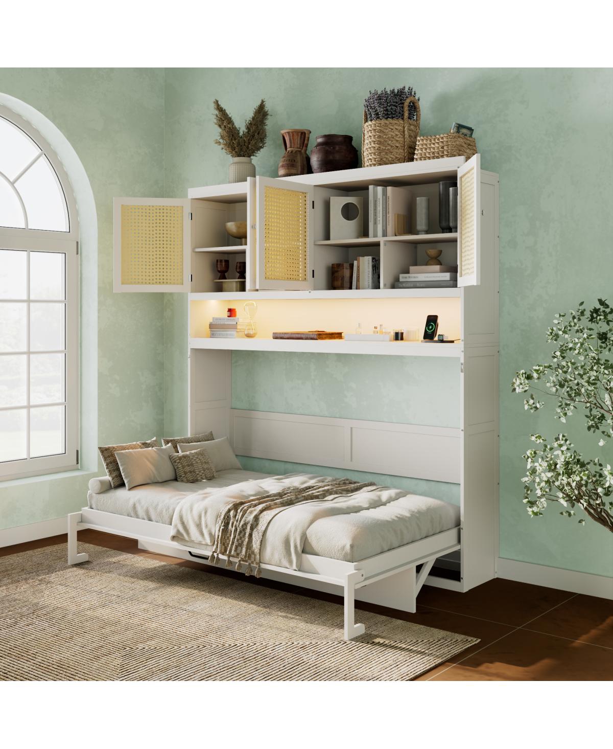Click here for Streamdale Furniture Murphy Bed with Top Cabinet... prices