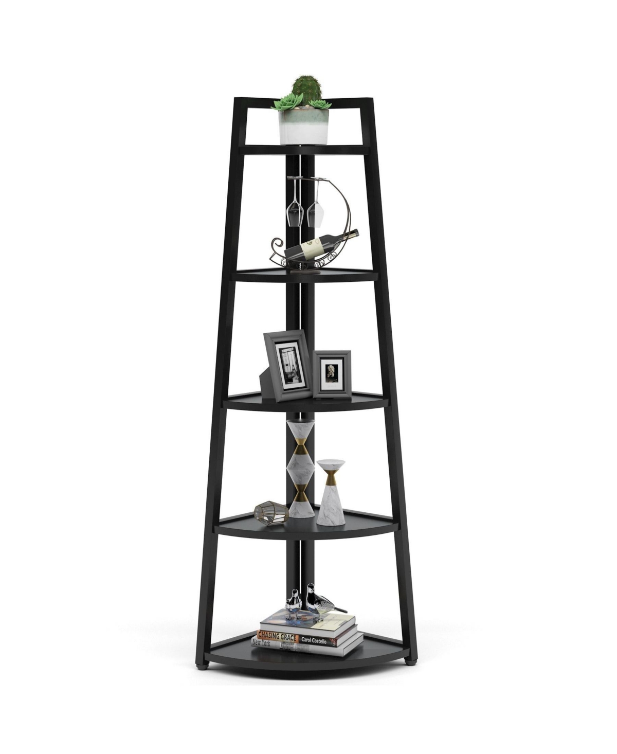 Click here for Slickblue 5 Tier Corner Shelf 70 Inch Tall Ladder... prices