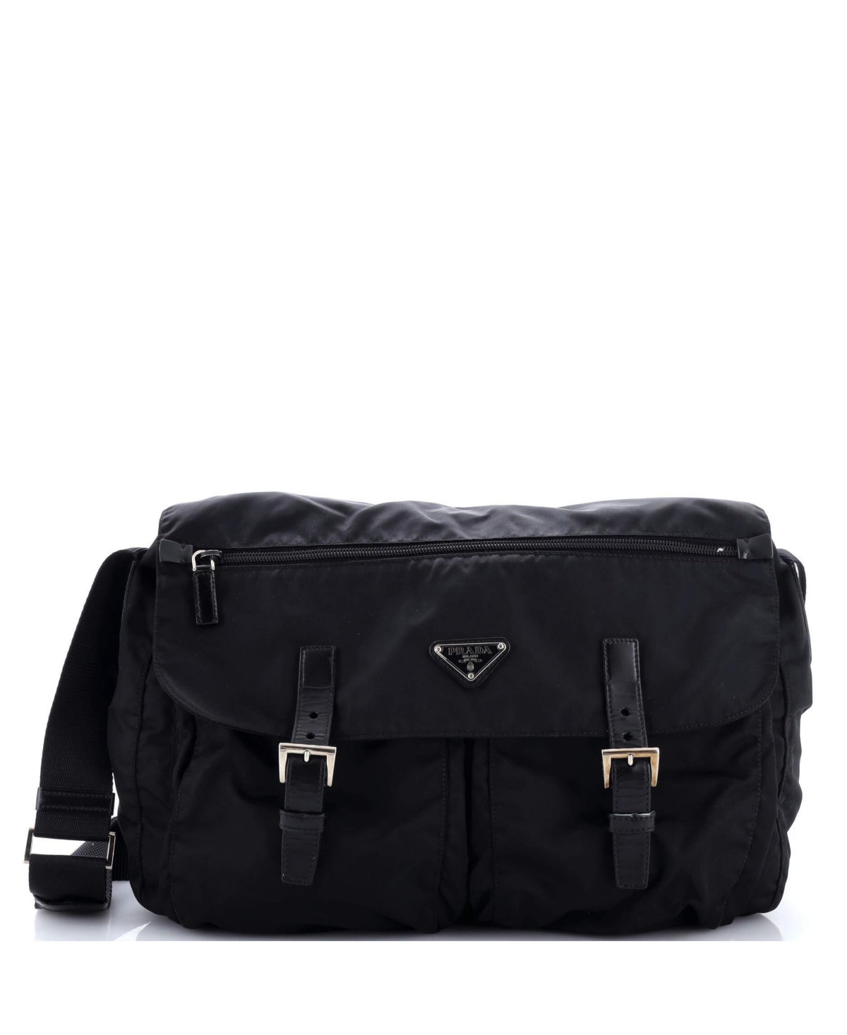 Click here for Pre-Owned Prada Large Double Buckle Flap Camera Ba... prices